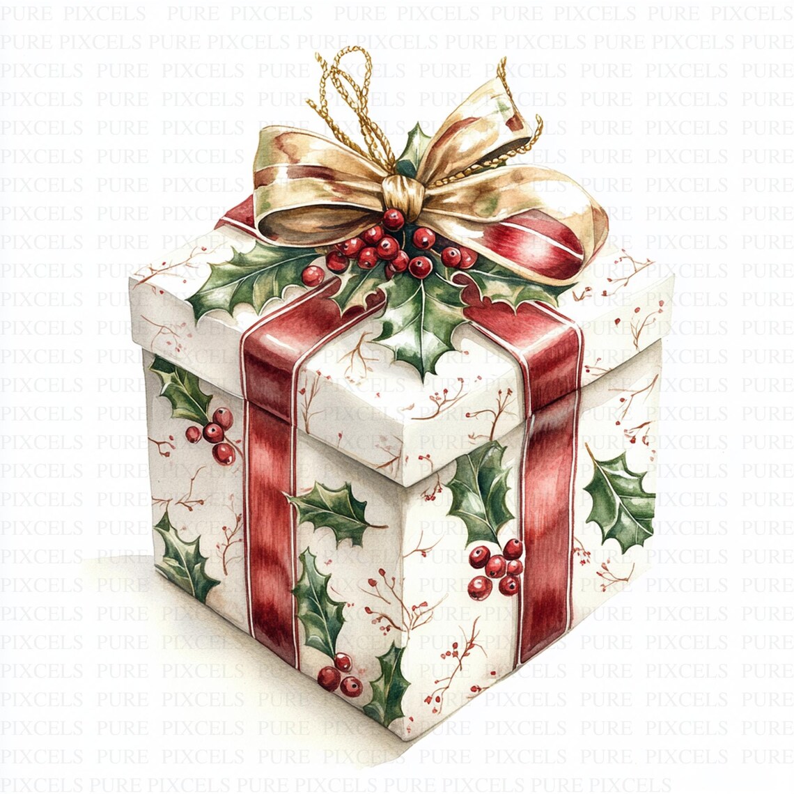 Watercolor Christmas Gifts Clipart | 5 High Quality Jpgs | Digital ...