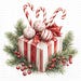 Watercolor Festive Candy Cane Clipart | 5 High Quality Jpgs | Digital ...