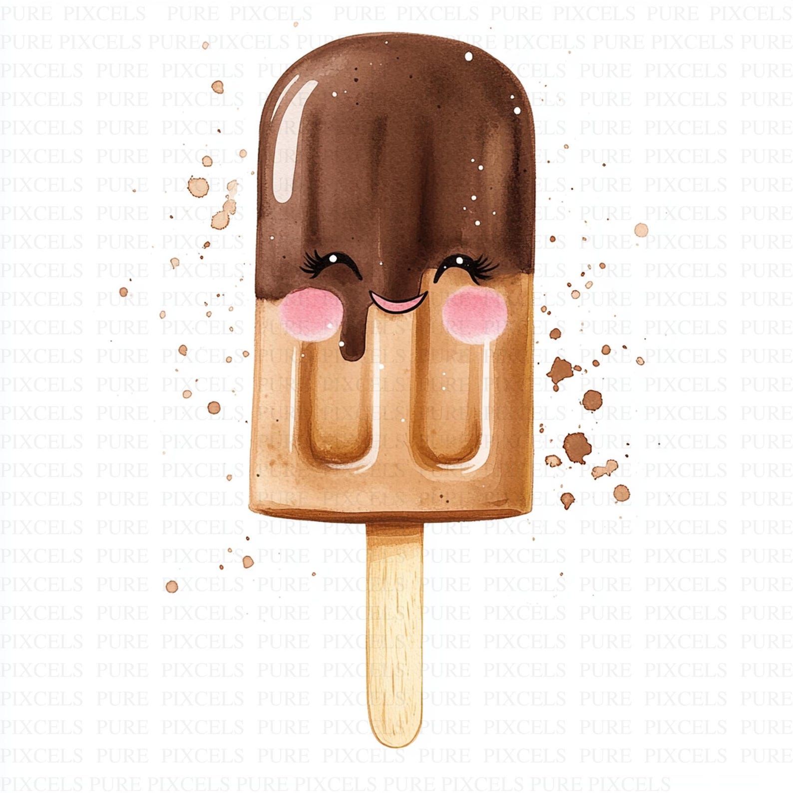 Watercolor Cute Ice Lollies Clipart | 5 Jpgs | Digital Download | Ice ...