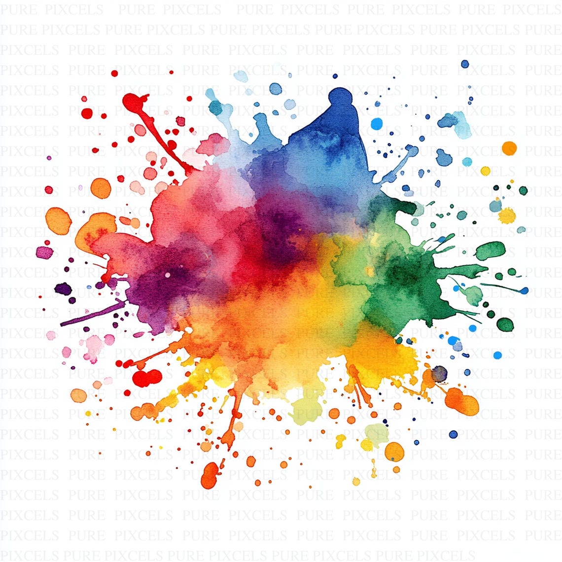 Watercolor Color Splash Clipart | 10 High Quality Jpgs | Digital ...