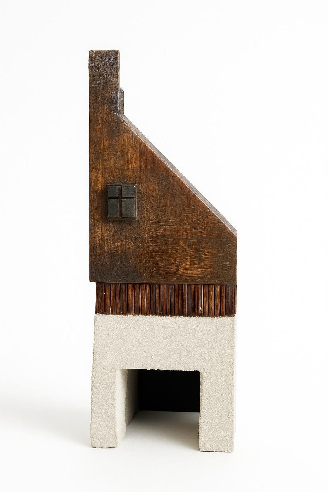Stone Houses No. 6 - Hand-crafted Wood and Textured Stone Architectural ...