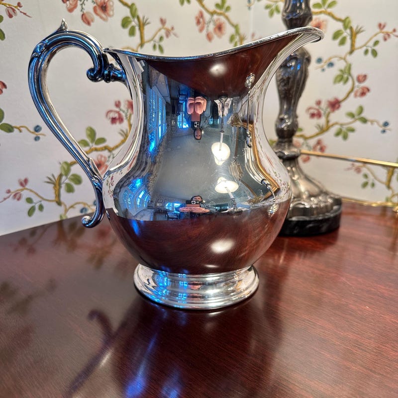 Silver Plate Pitcher - Etsy