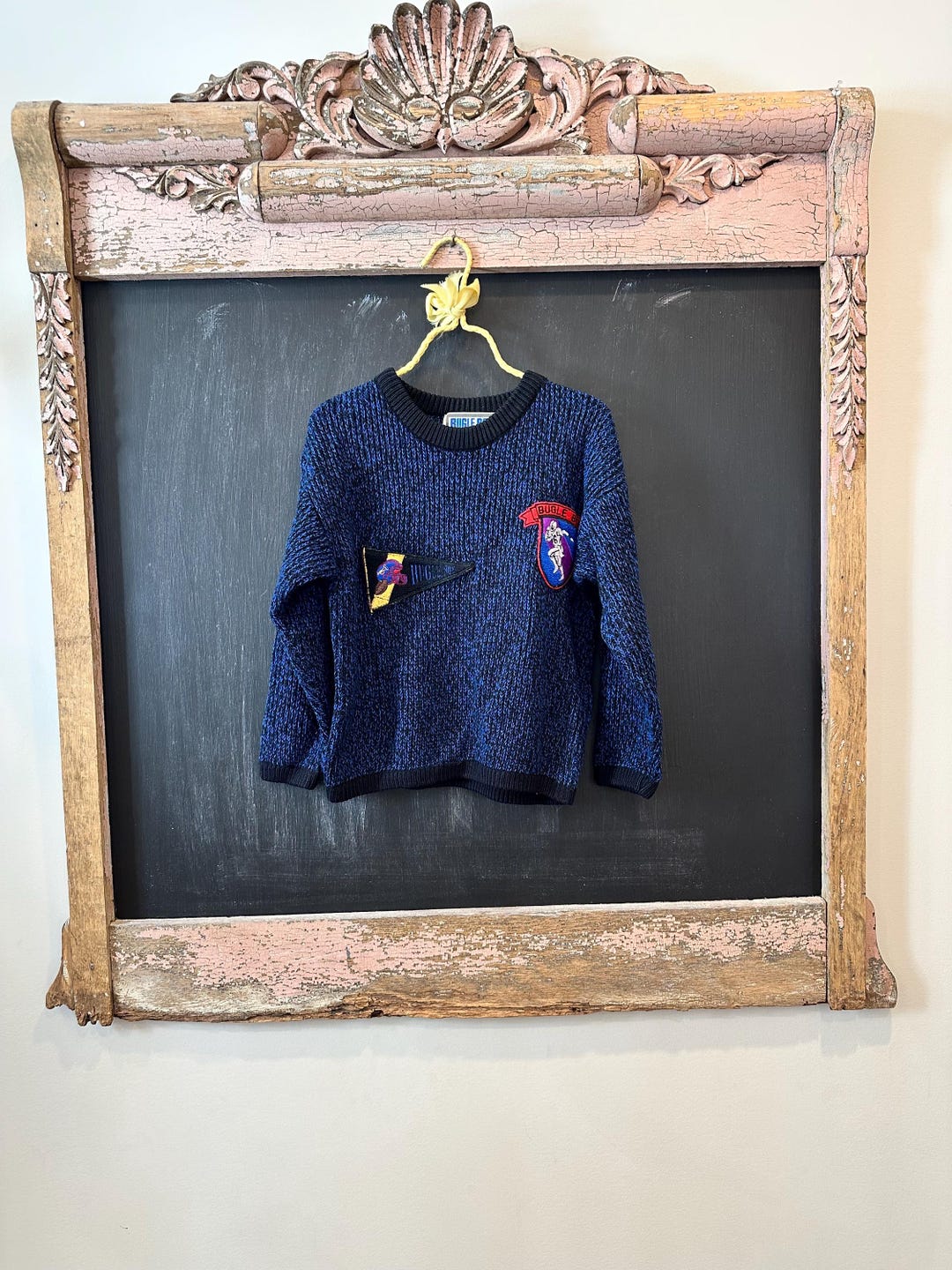 Vintage Bugle Boy Football Sweater - Boys Size 7 Pullover - Etsy