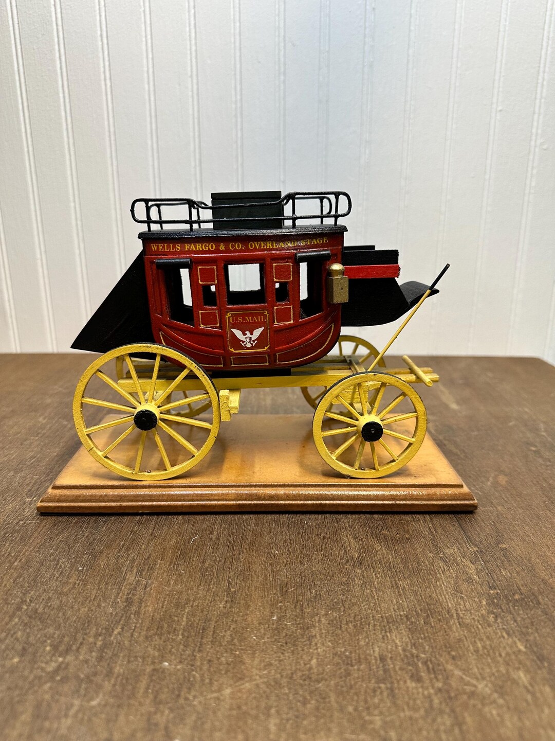 Vintage Wells Fargo Stage Coach Model Handmade and Signed by Artist ...