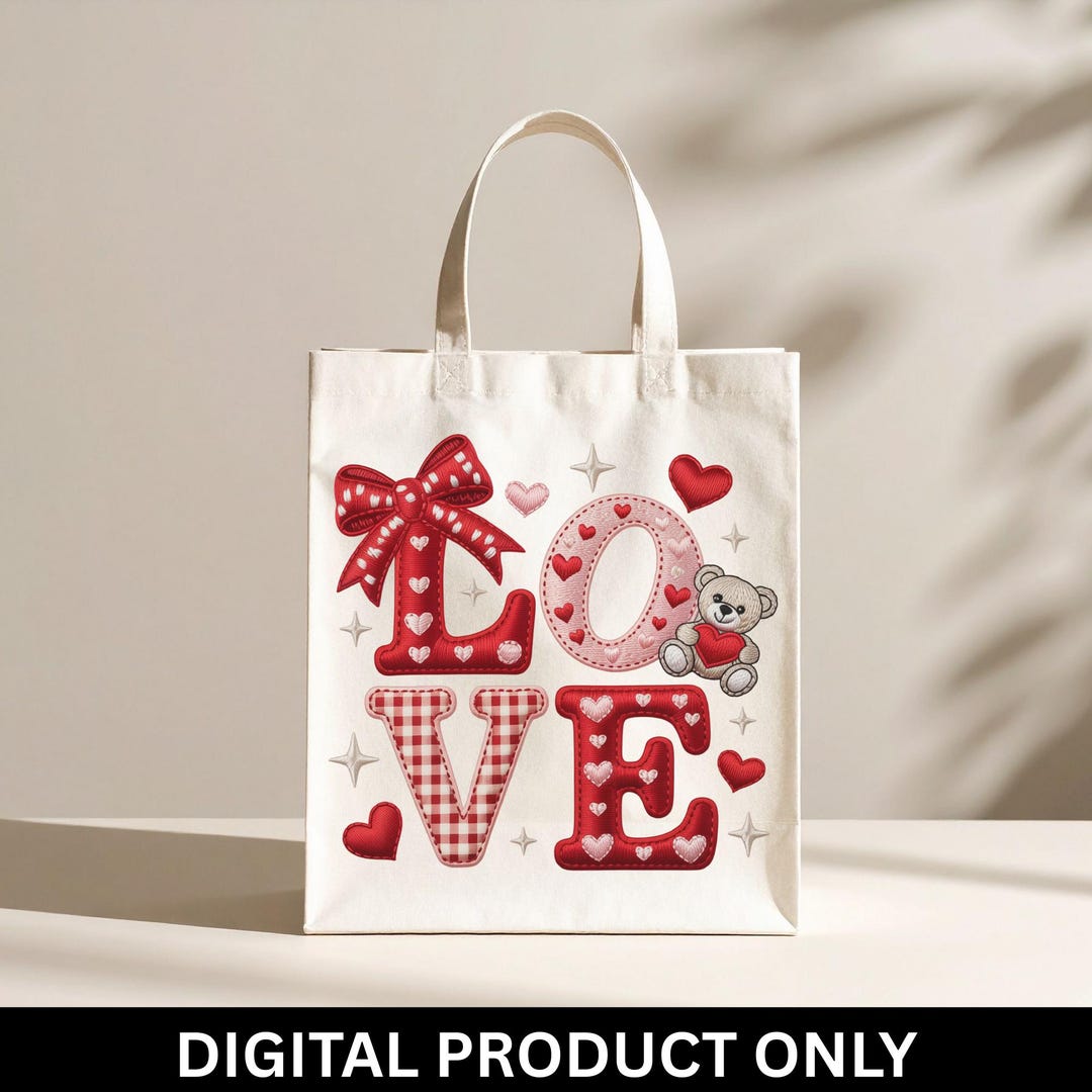 Latch Hook Love Clipart | Yarn Texture Valentine PNG | Handmade Style ...