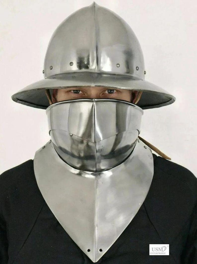 Battle-ready Steel Gorget – Crusader Neck Guard for SCA, HMB & LARP - Etsy