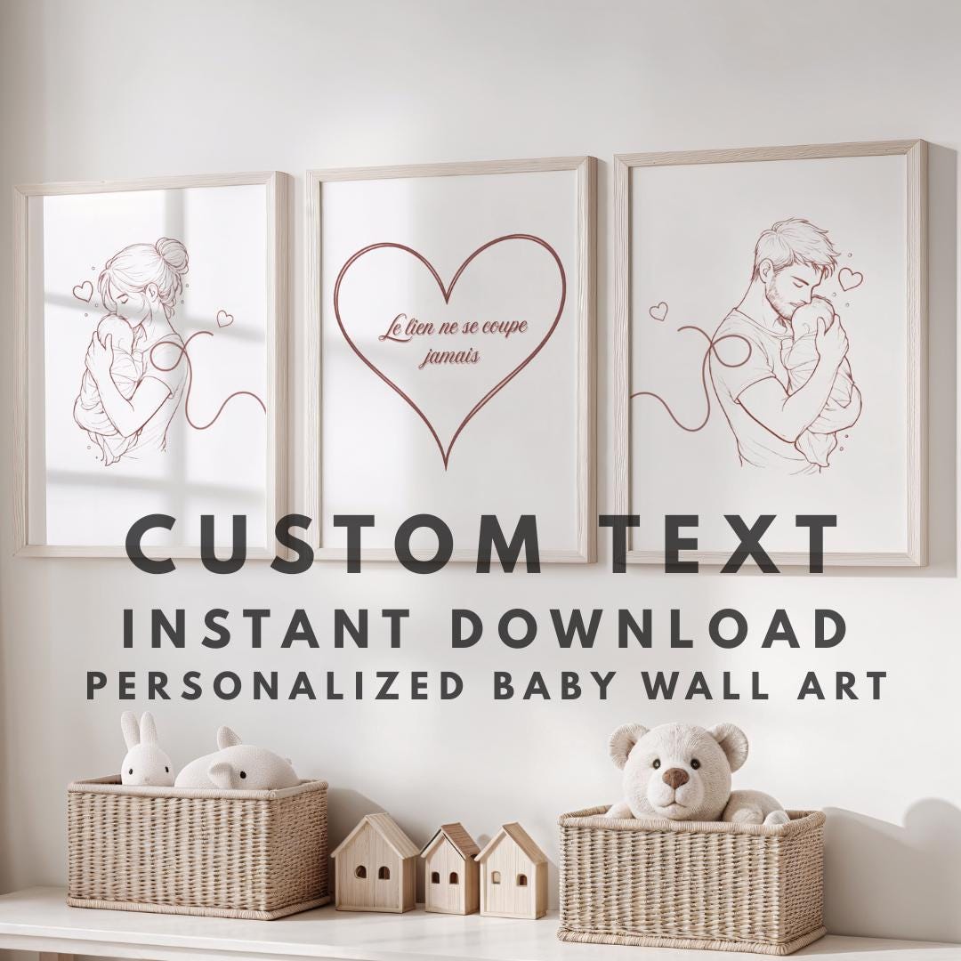 Custom Baby Wall Art Printable, Personalized Nursery Decor, Instant ...