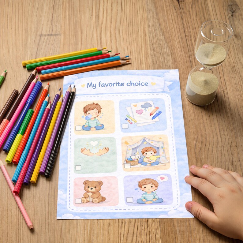 Kids Emotions Chart Printable – Emotional Regulation Tool, Calm Corner ...