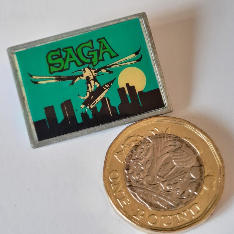 Vintage Saga Badge, 1980s Rock Band Pin, Canadian Prog Rock Collectible ...