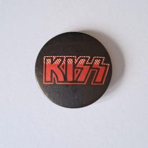Vintage KISS Badge Bundle, 1980s Rock Band Pins, Gene Simmons ...