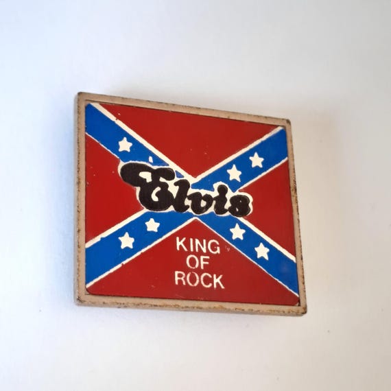Vintage Elvis Presley Badge, 1980s King of Rock 'n' R… - Gem