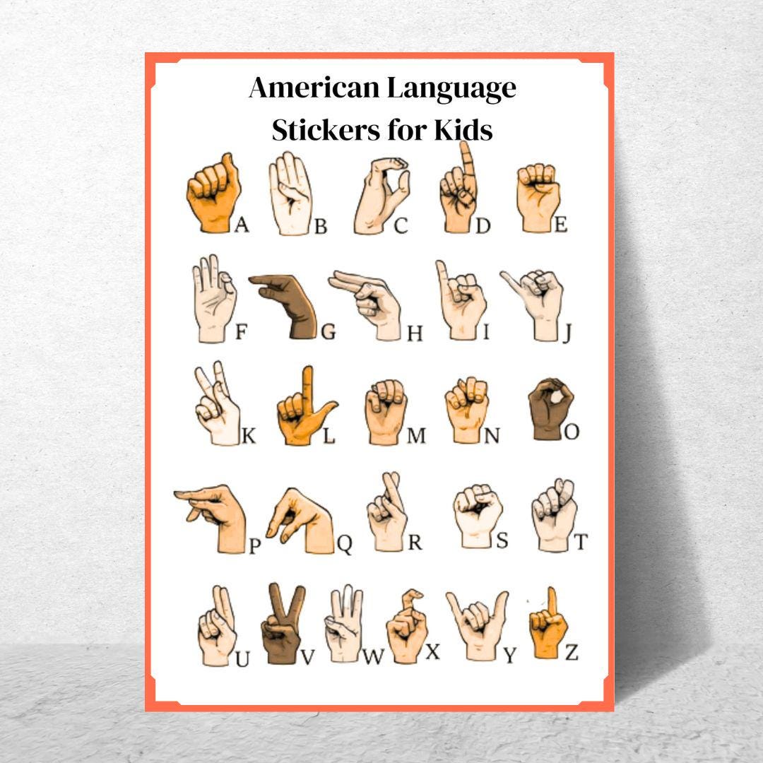 Posters éducatifs – American Sign Language Alphabet for Kids – Digital ...