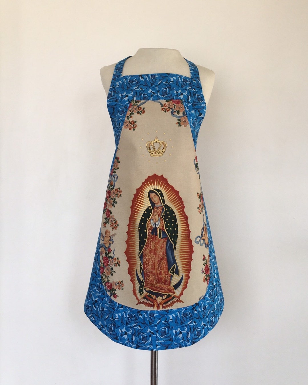 Guadalupe Full Apron-our Lady-guadeloupe-virgin-angels-crown-applique ...