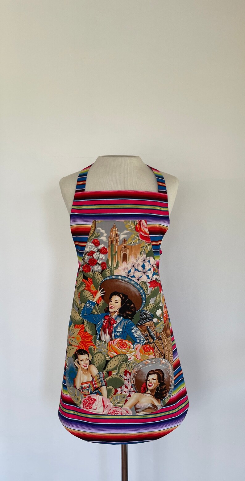 Cowgirl-senoritas Full Apron-vintage Movie Stars-southwest Pin Ups-oop ...