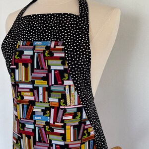 Library Books Full Apron-librarian-teacher-appliqué Pocket-washable ...