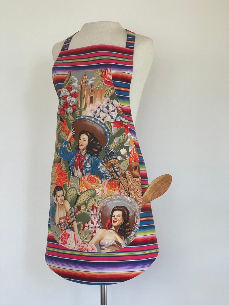 Cowgirl-senoritas Full Apron-vintage Movie Stars-southwest Pin Ups-oop ...