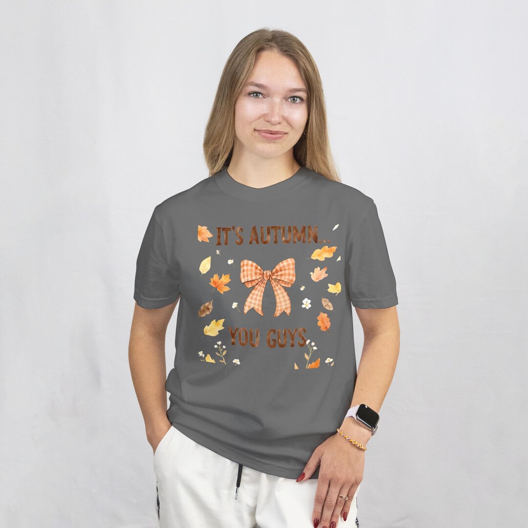 Autumn Bow T-shirt, Fall Fashion, Cozy Tee, Seasonal Gift, Thanksgiving ...