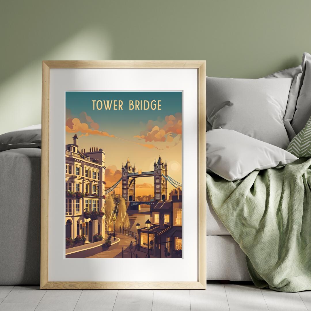 Tower Bridge Rolled Poster | Art Print | Wall Decor | Tower Bridge Art ...