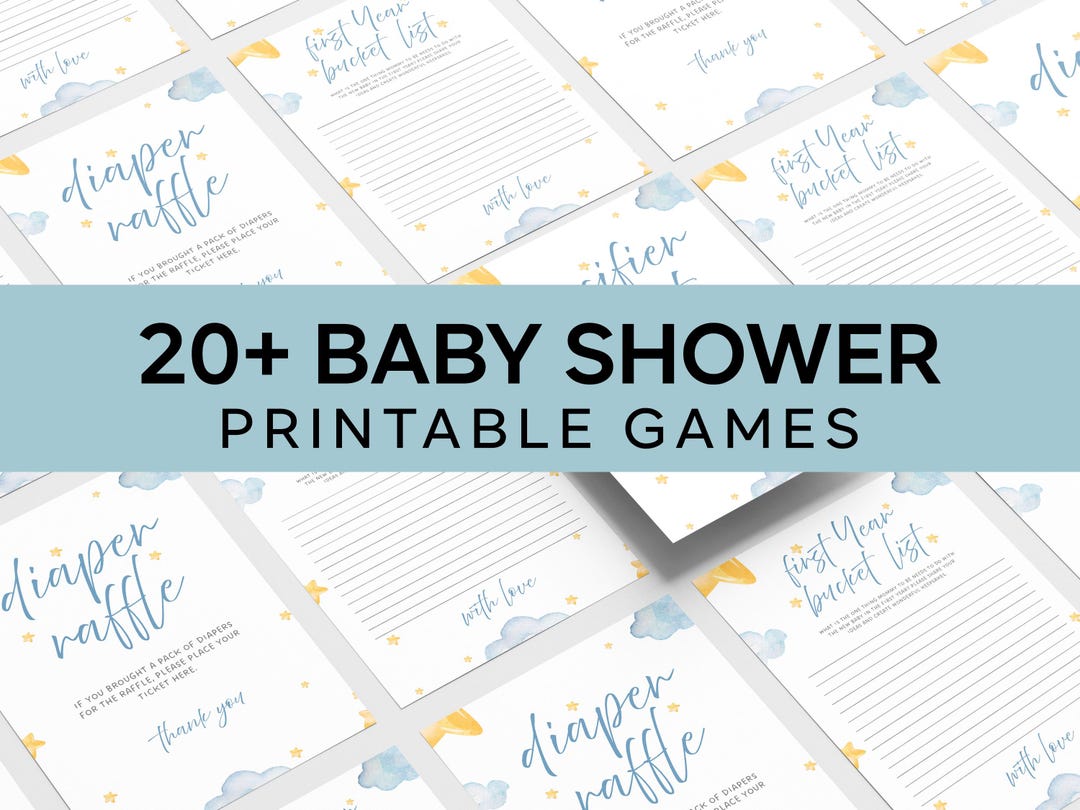 Baby Shower Game Bundle, Minimalist Baby Shower Games Printable, Modern ...