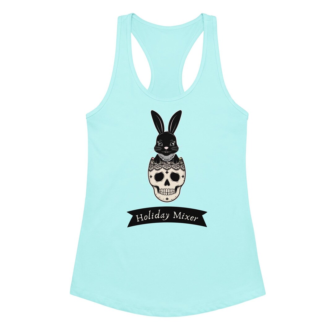 Spooky-cute Sugar Skull Bunny Tank Top: Halloween Easter Mashup - Etsy
