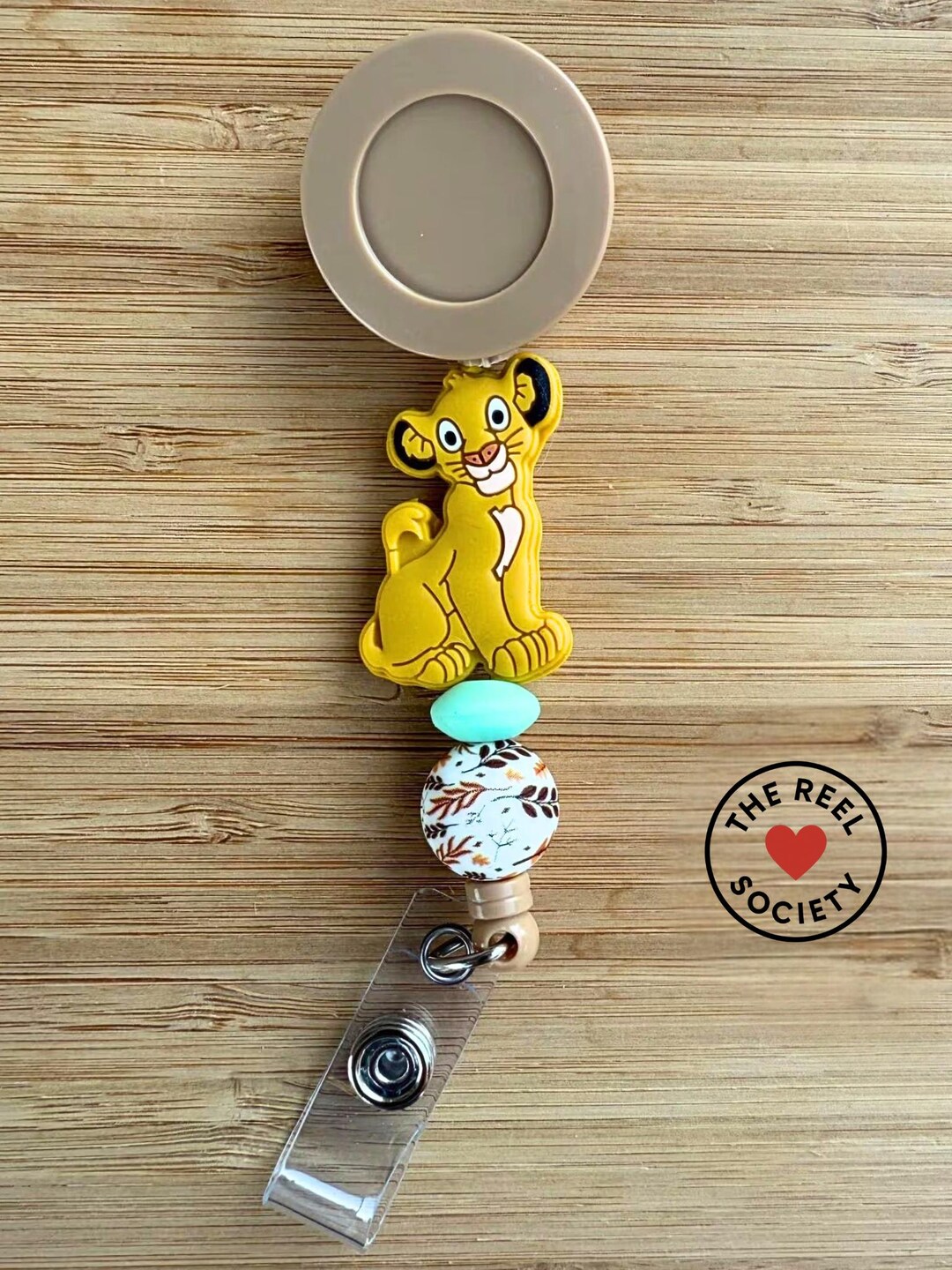 Cute Lion Cub Badge Reel | Cartoon Lion Badge Holder | Retractable ...