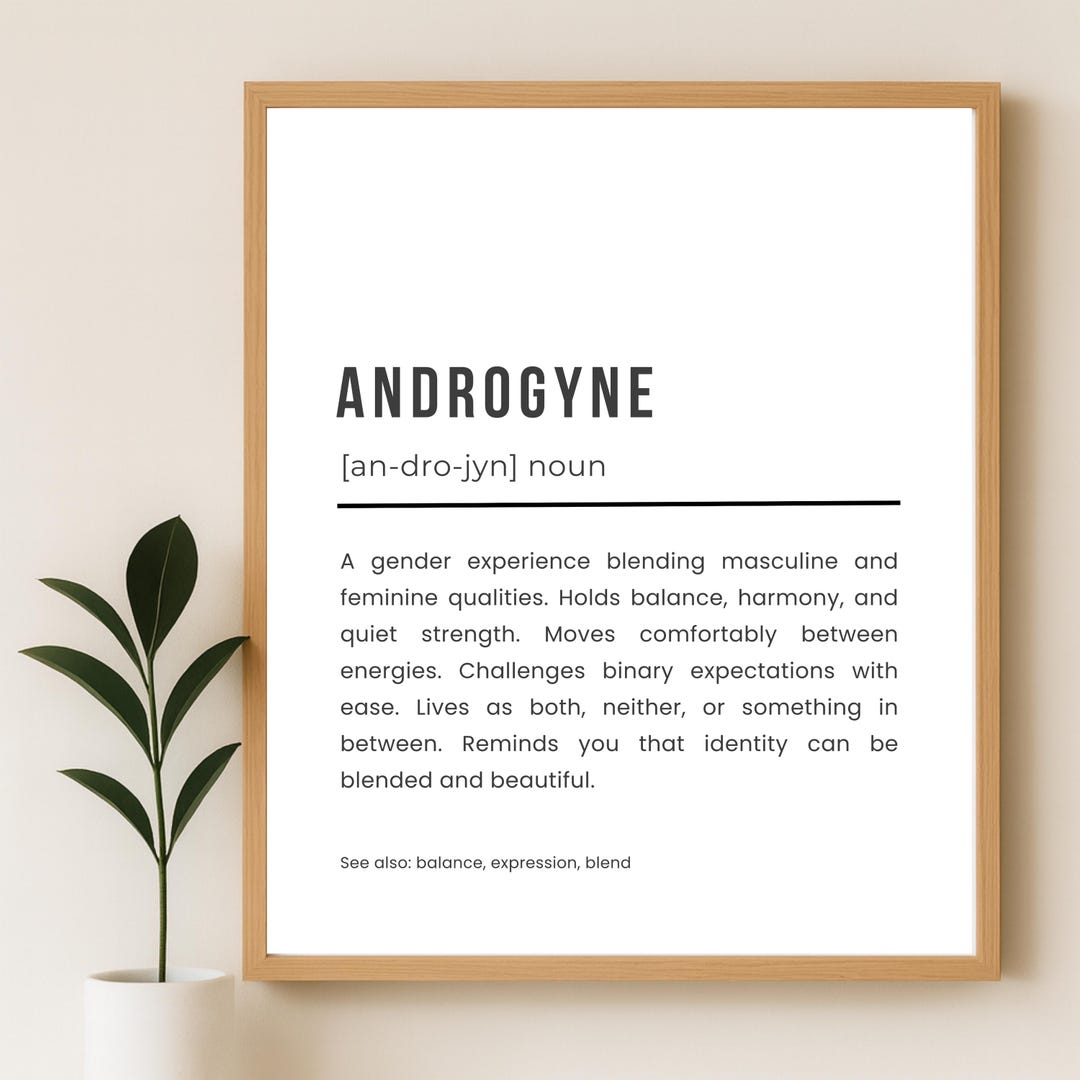 Androgyne Print: Quirky LGBTQ Definition Art | Digital Download - Etsy