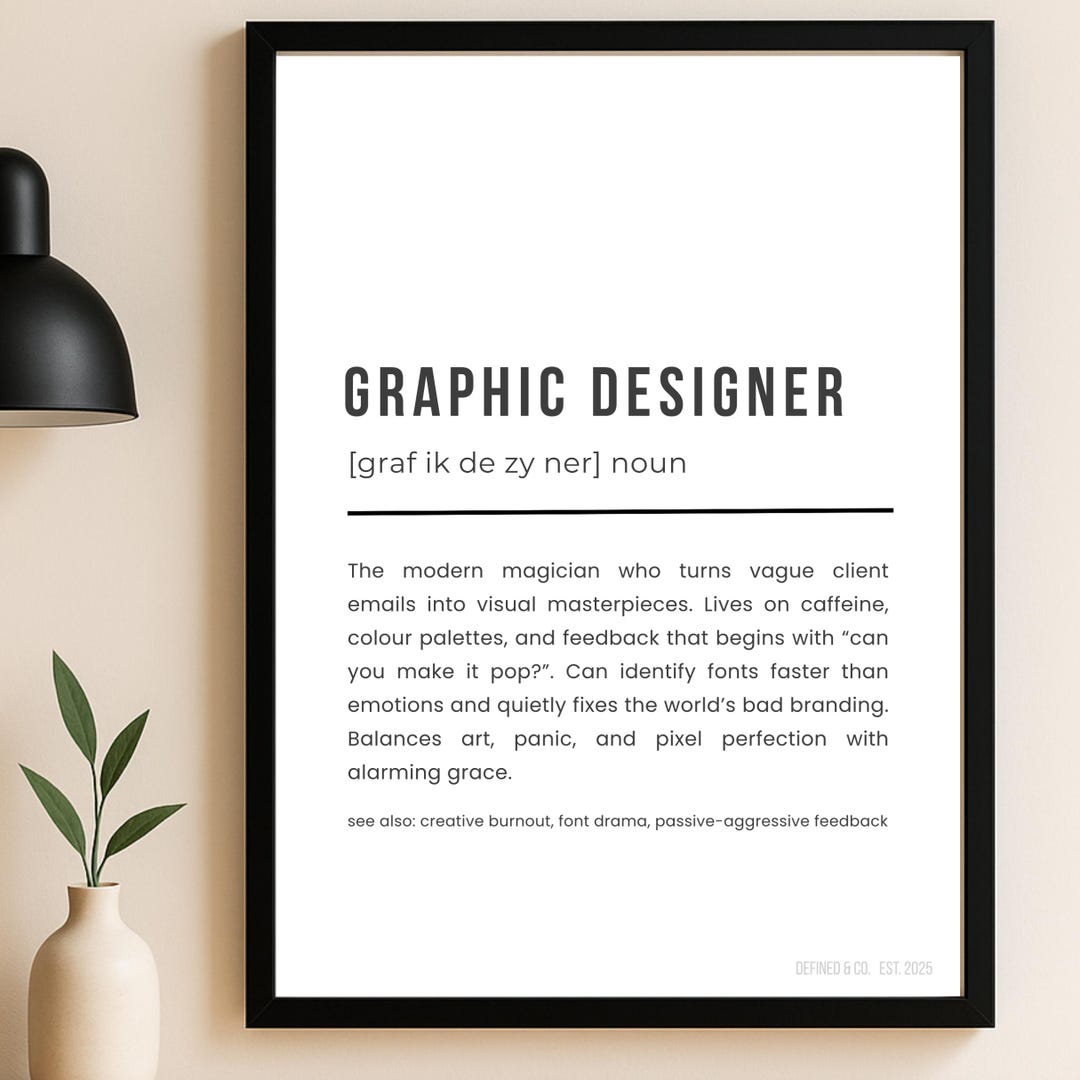 Graphic Designer: Clean, Funny Typography (digital Download) - Etsy