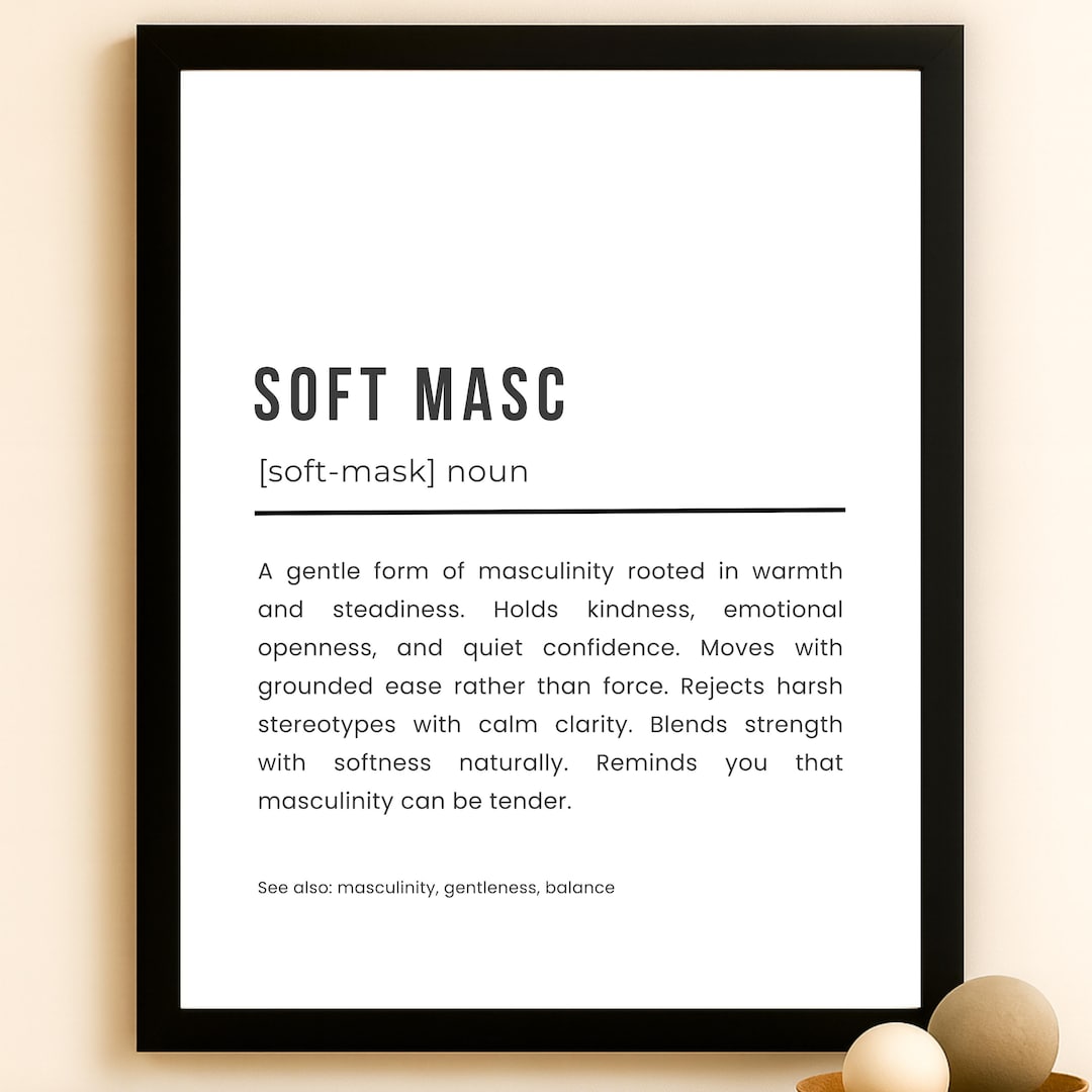Soft Masc Print: Quirky LGBTQ Definition Art | Digital Download - Etsy