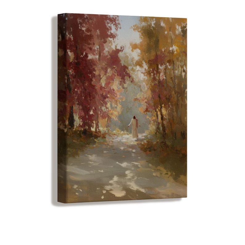 The Autumn Path Jesus Christ Artwork, Christian Art Print, LDS Wall ...