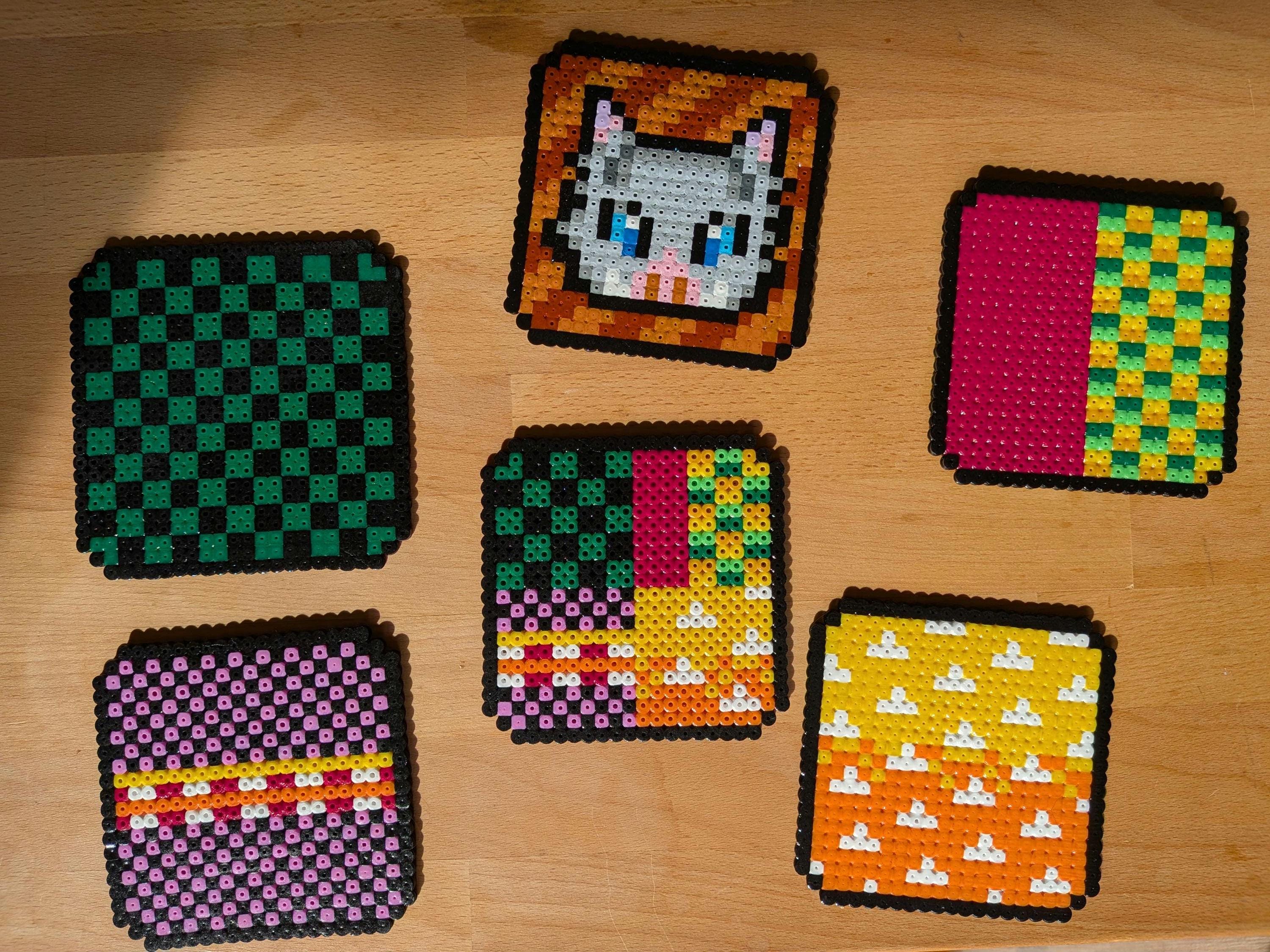 Demon Slayer / Coasters // Perler Beads - Etsy