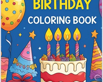 40 Page Birthday Coloring Book - Etsy UK