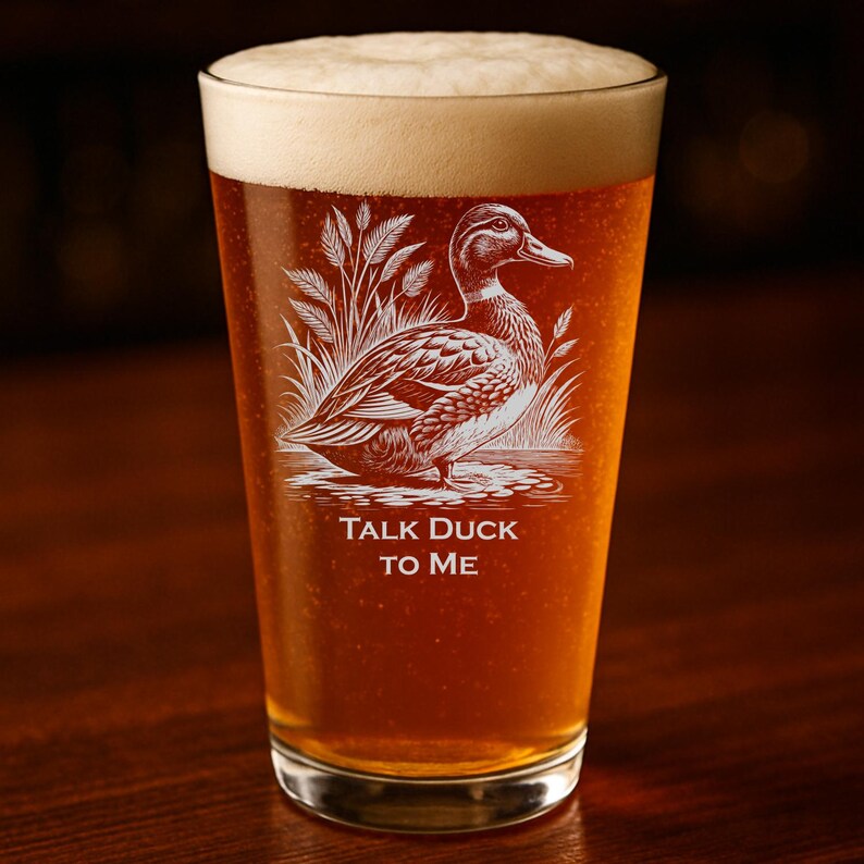 Engraved Duck Whiskey Glass: Rustic Cabin Barware Gift - Etsy