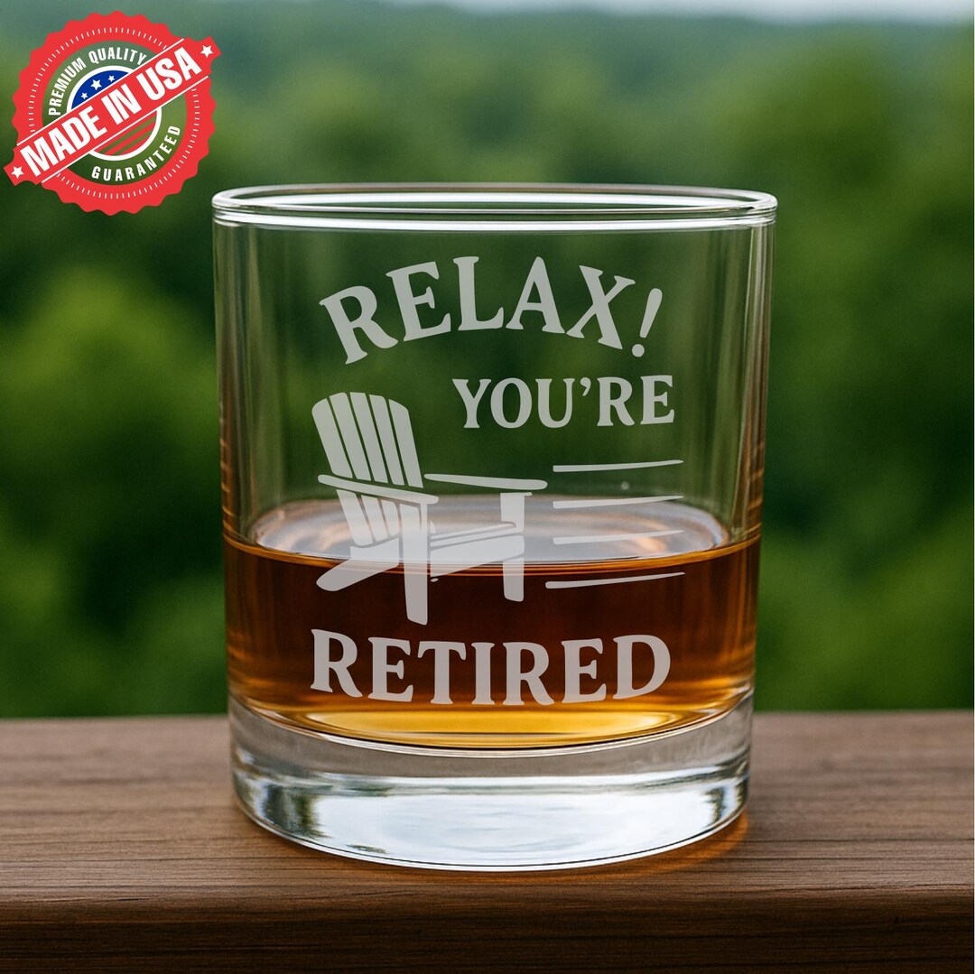 Personalized Retirement Glass: Engraved Whiskey, Wine, or Beer Gift - Etsy