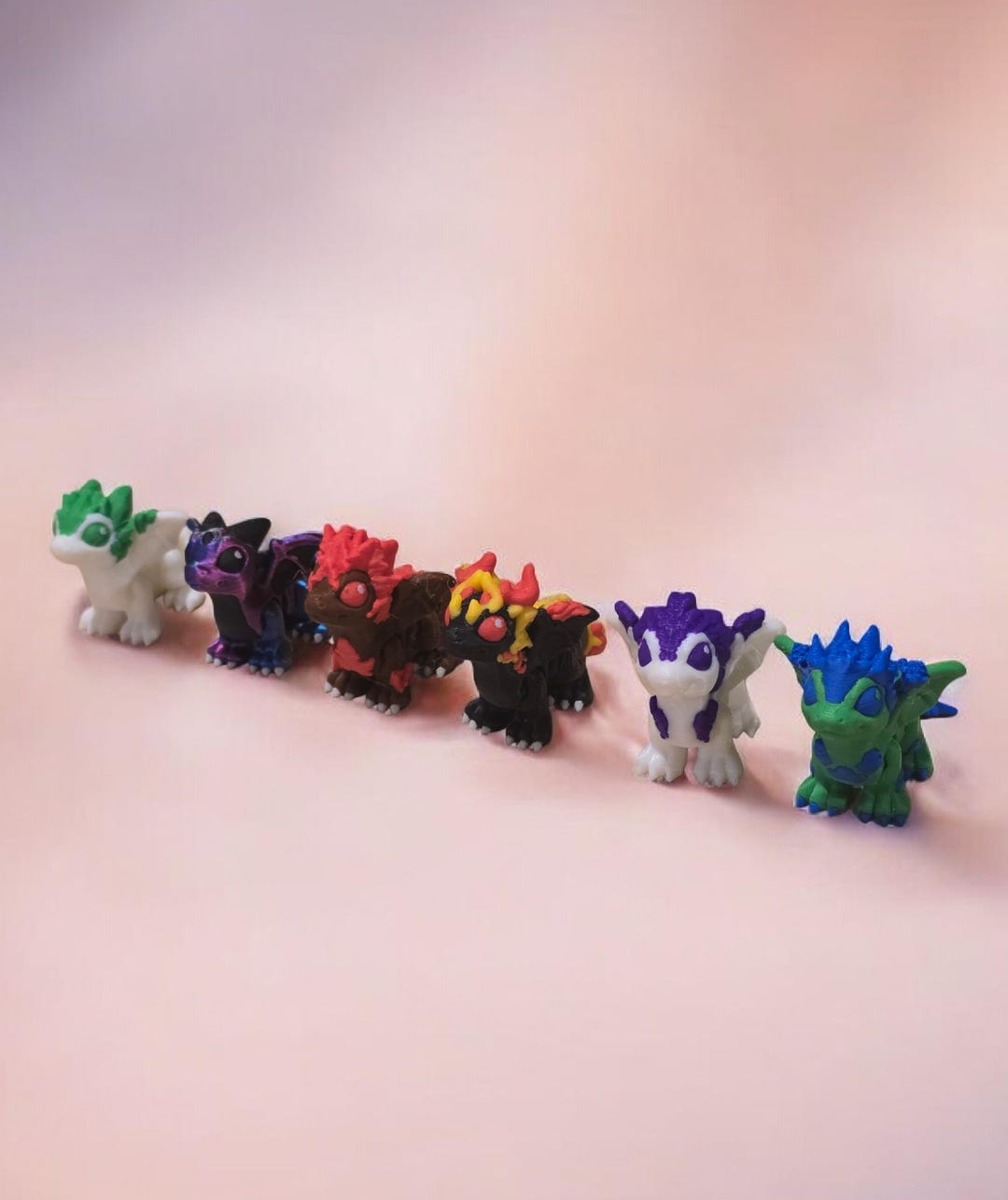 Tiny Elemental Dragons | 3D Printed Christmas Articulated Flexi Fidget ...
