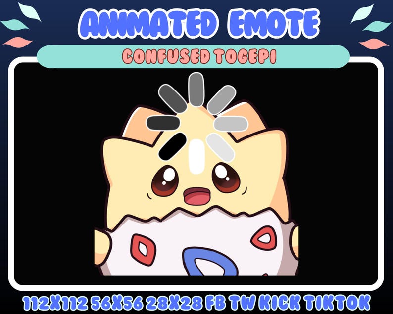 Animated Mimikyu Confused Emote Pokemon : Twitch/discord/kick (digital ...