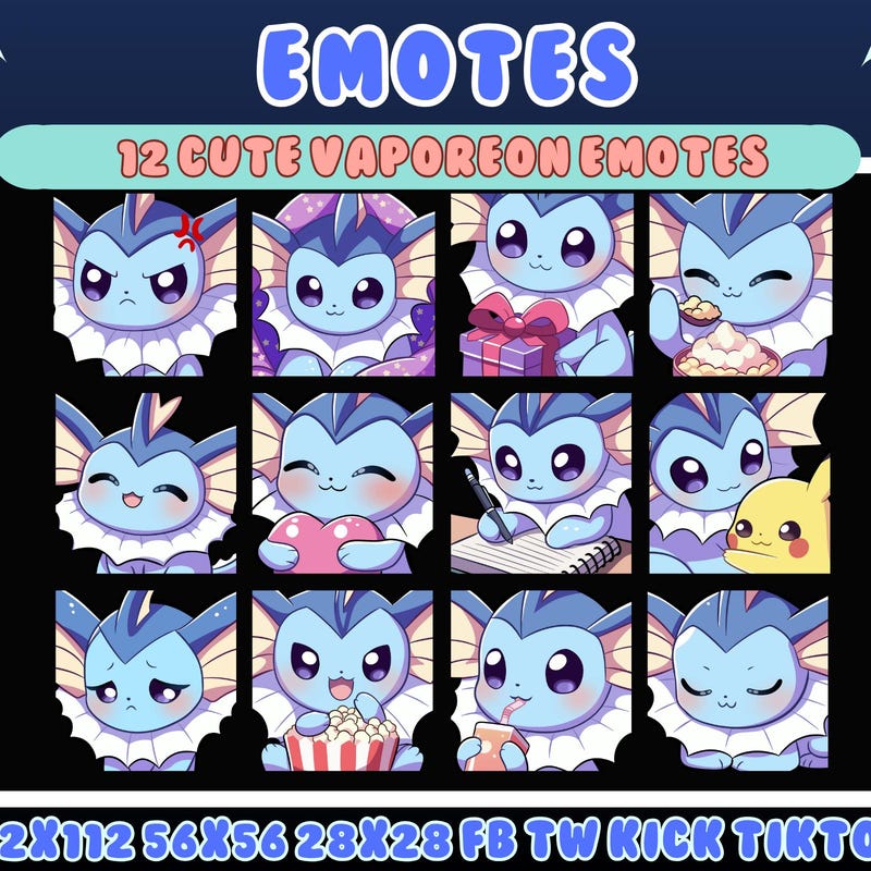 Vaporeon Stream - Etsy UK