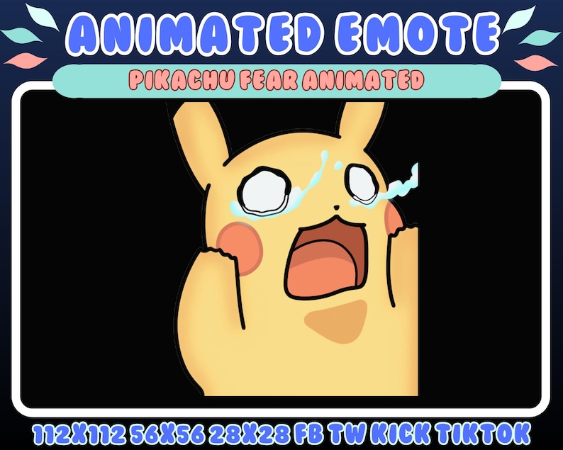 Animated Pikachu Emote: BANG Twitch/discord/kick (digital Download ...