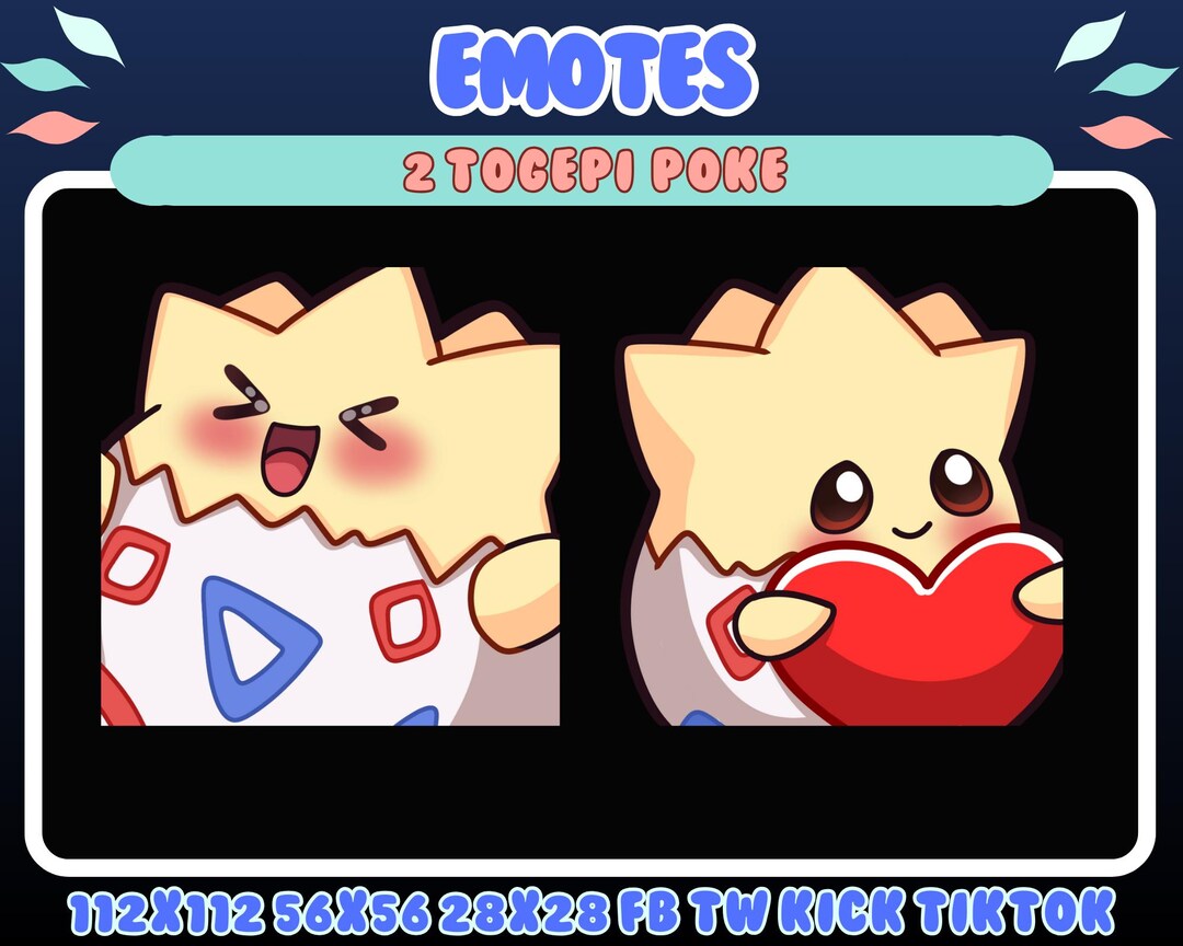 2 Togepi Emotes Cute | Emotes Twitch | Emotes Discord | Emotes Pokemon ...