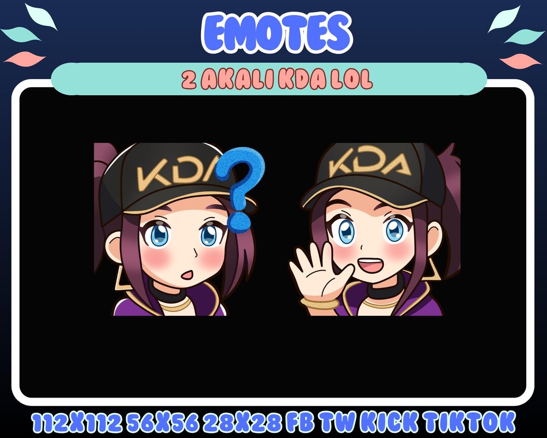 Akali Kda 2 Emotes | League of Legends Emotes , Twitch, Discord, Kick ...