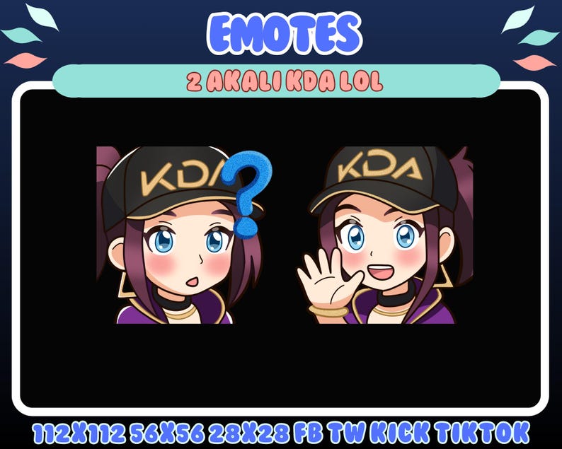 Akali Kda 2 Emotes | League of Legends Emotes , Twitch, Discord, Kick ...