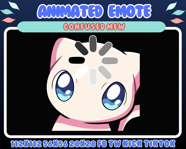 Animated Mimikyu Confused Emote Pokemon : Twitch/discord/kick (digital ...