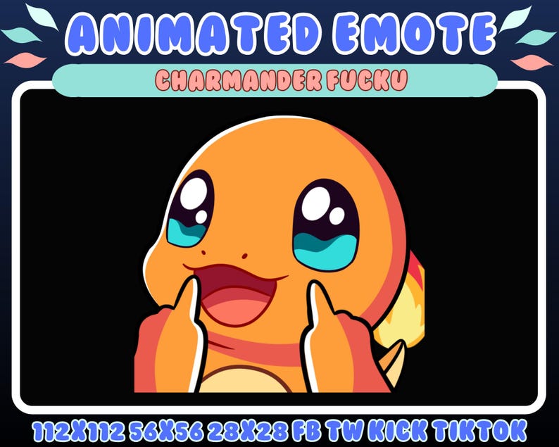 10 Charmander Emotes Set 1 | Twitch, Discord, Kick (digital Download ...