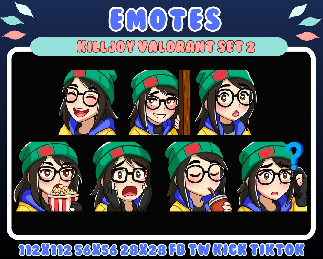 7 Killjoy Valorant Emotes Set 2 | Twitch, Discord, Kick (digital ...