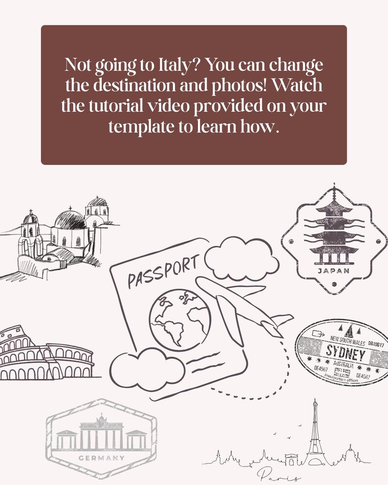 Editable Canva Travel Itinerary | 14 Day Mobile Planner | Digital ...