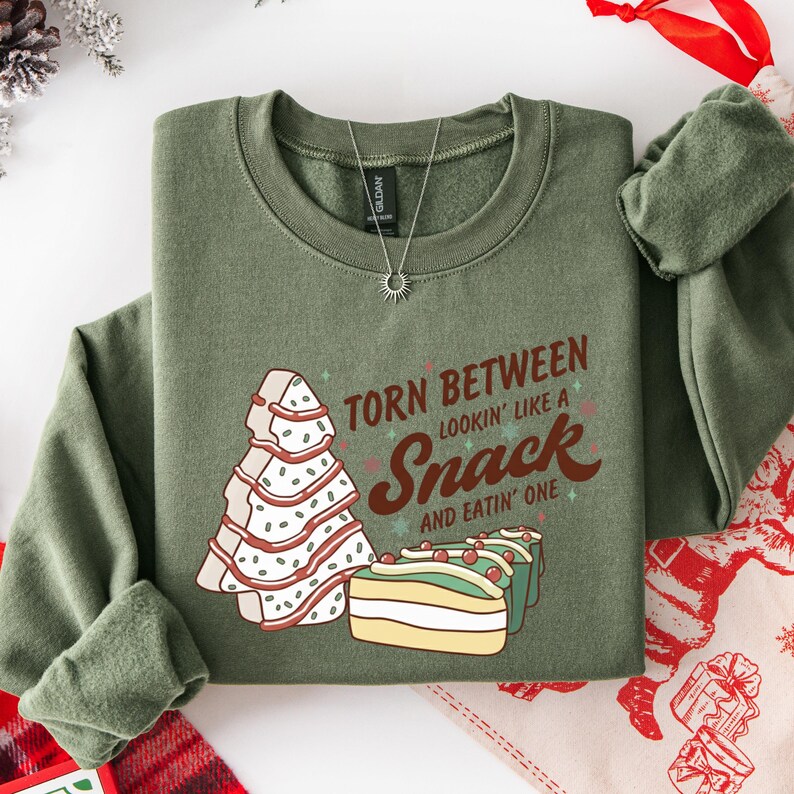 Christmas Tree Cakes Sweatshirt: Cute Xmas Snack Gift S-2XL - Etsy