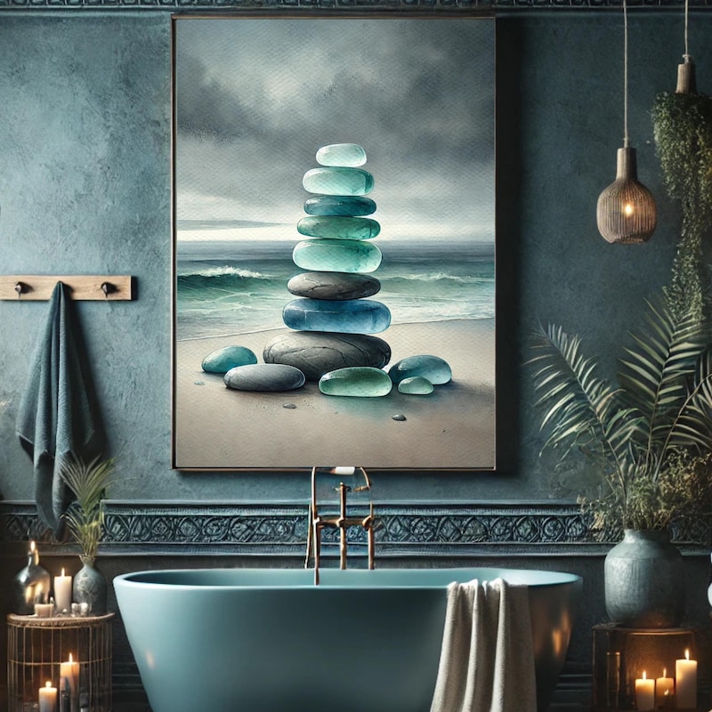 Zen Beach Artwork - Etsy