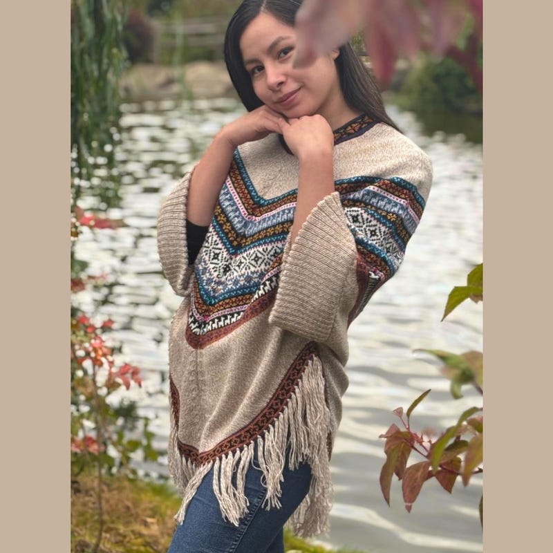 Peruvian Poncho - Etsy