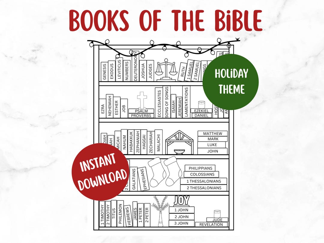 Books of the Bible Printable Coloring Page: Old and New Testament ...
