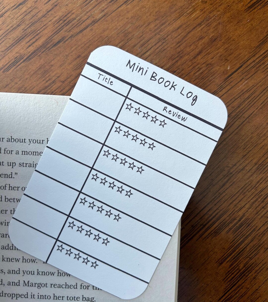 Reading Log Bookmark, Book Review Tracker, Gift for Book Lovers - Etsy