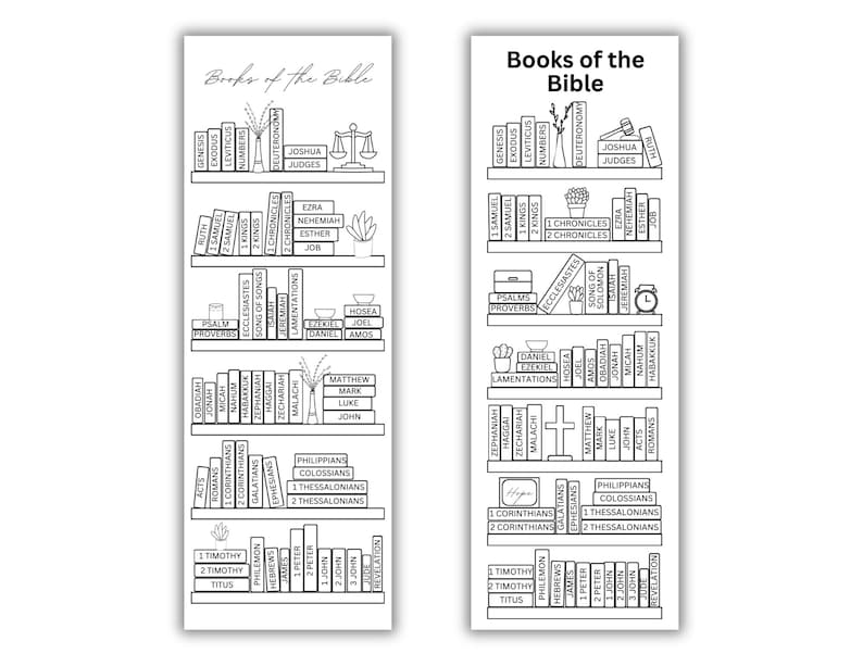 Printable Books of the Bible Bookmarks: Bible Bookshelf, Old Testament ...